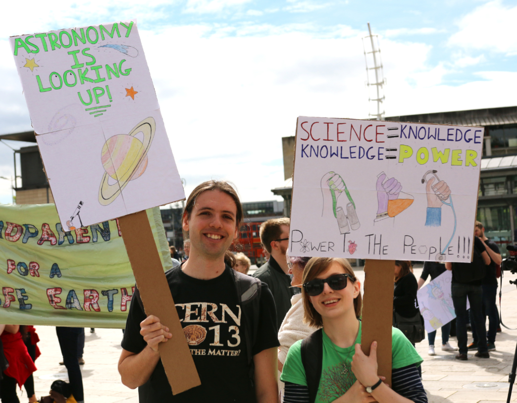 Eye-catching signs from March for Science Bristol – Physics World