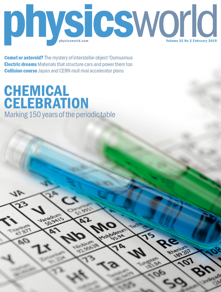 Chemical celebration: the February 2019 issue of Physics World marks ...