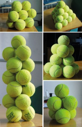 Physicist creates remarkable tennis-ball towers, including one made ...