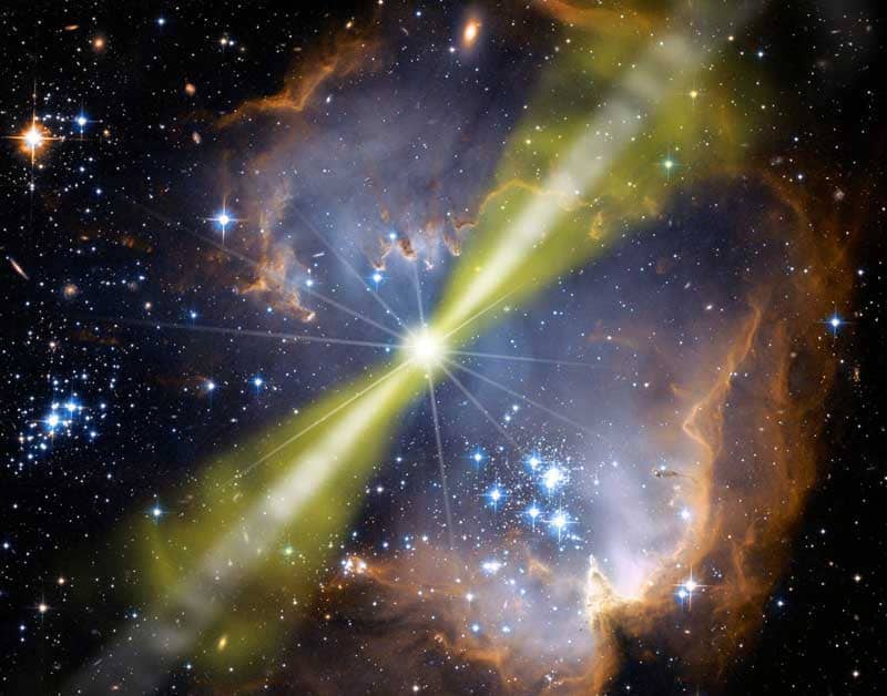 Polarized radio waves reveal magnetic nature of gamma-ray burst ...