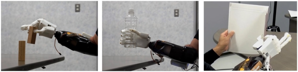 Prosthetic hand controls finger motion with high accuracy and minimal ...
