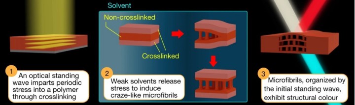 Ink-free polymers colour under stress – Physics World