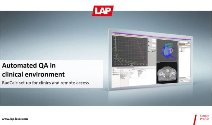 Automated Qa In Clinical Environment Radcalc Set Up For Clinics And