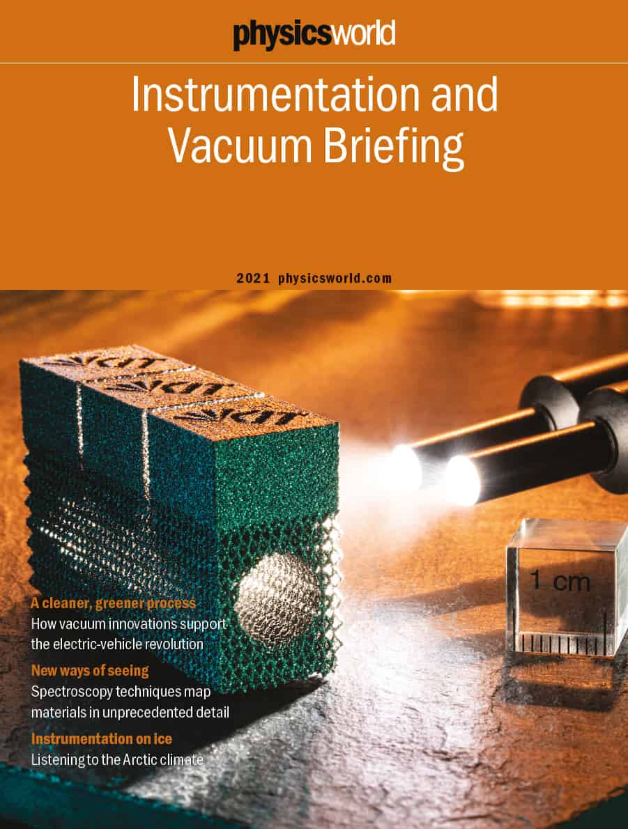 Physics World Instrumentation and Vacuum Briefing 2021 cover – Physics World