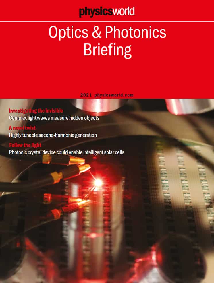 Physics World Optics Briefing 2021 cover – Physics World