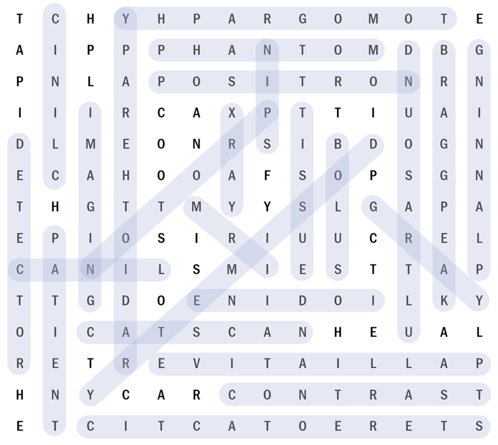 Tried our cryptic medical-physics word search? Here’s the solution ...